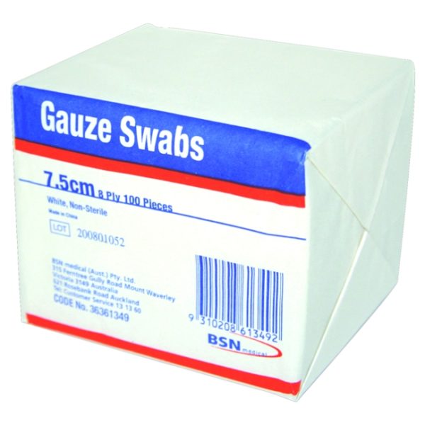 Propax Gauze Squares 7.5 X 7.5cm Non-Sterile 8ply – A&R Medical Supplies